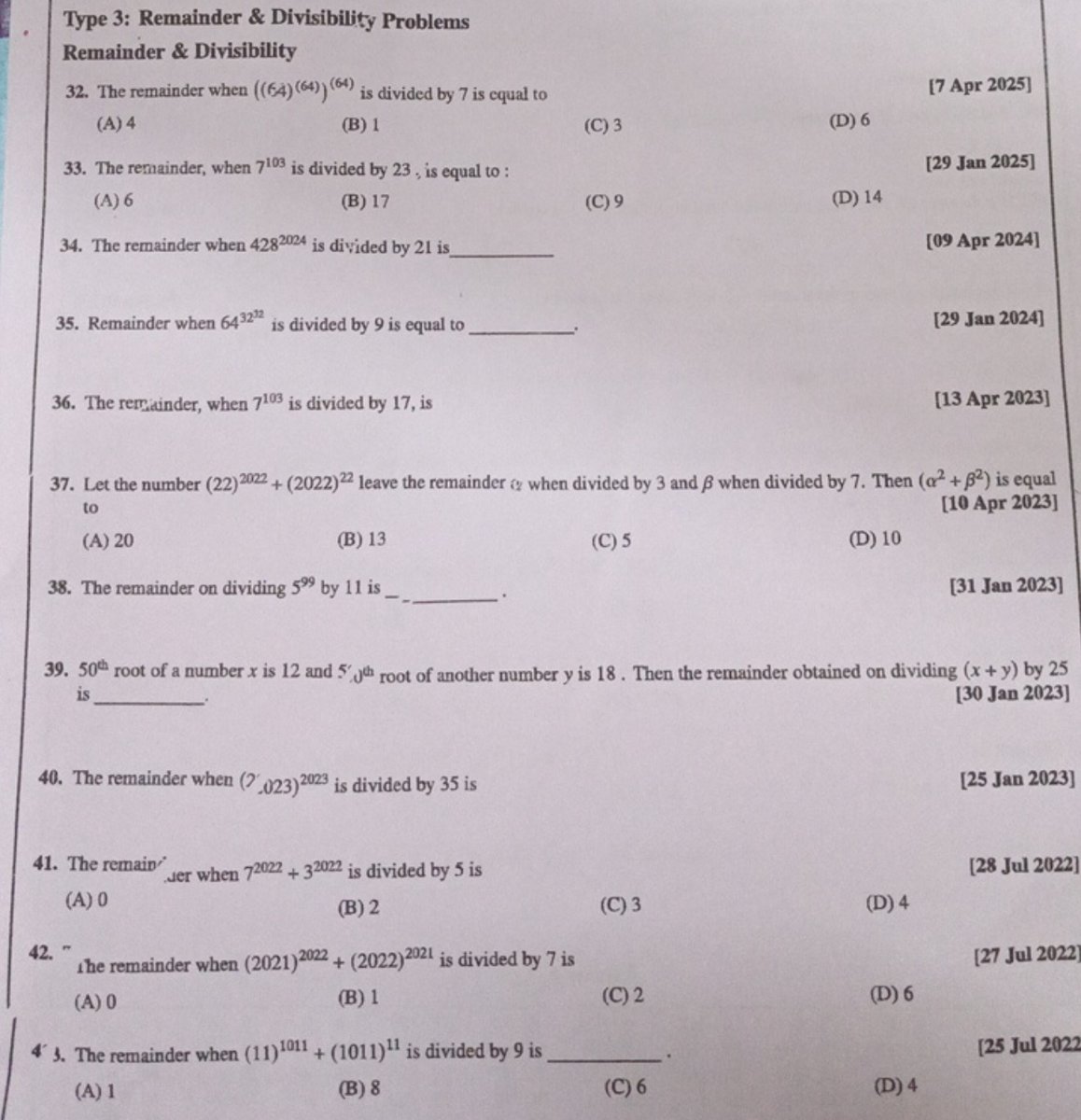 Type 3: Remainder & Divisibility Problems Remainder & Divisibility The r..
