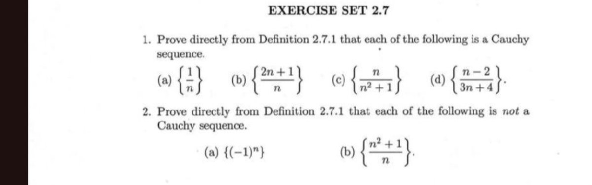 EXERCISE SET 2.7 Prove directly from Definition 2.7.1 that each of the f..