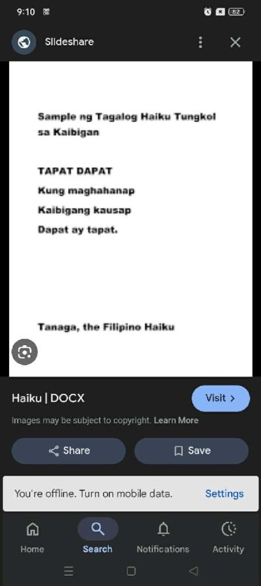 Sample ng Tagalog Haiku Tungkol sa Kaibigan TAPAT DAPAT Kung maghahanap