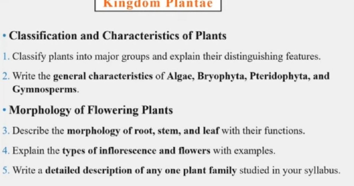 Kingdom Plantae Classification and Characteristics of Plants Classify pl..