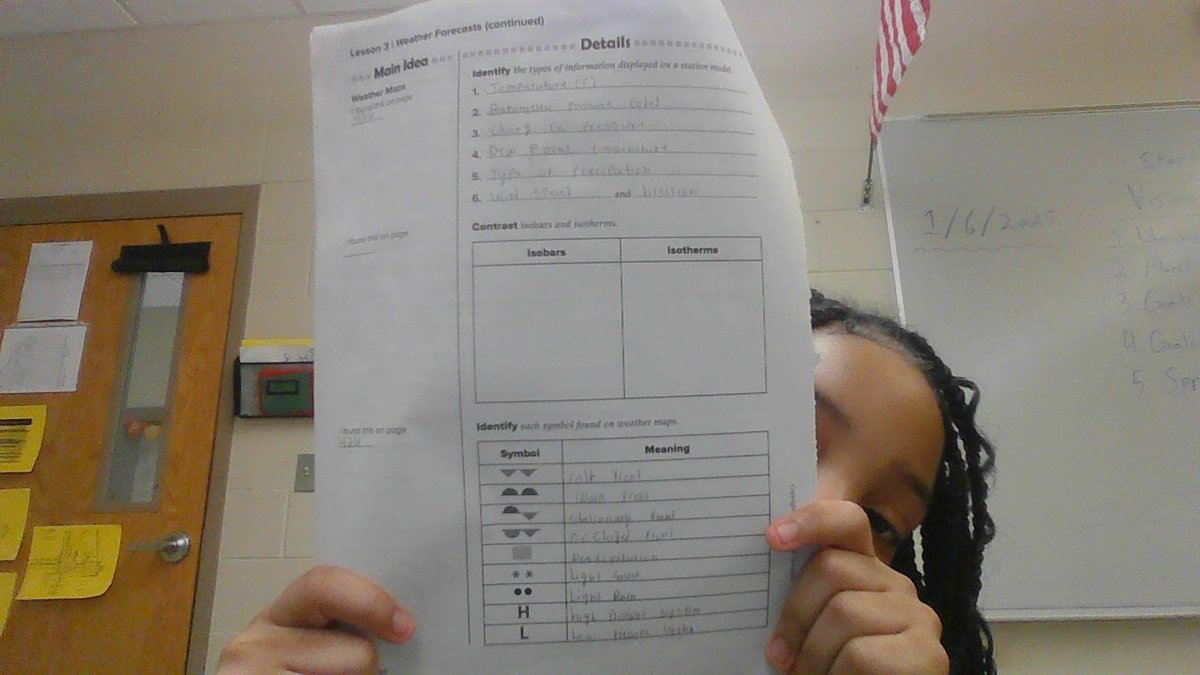 Lesson 3/Weather Forecasts (continued) Main Idea Weather Maps Details I..