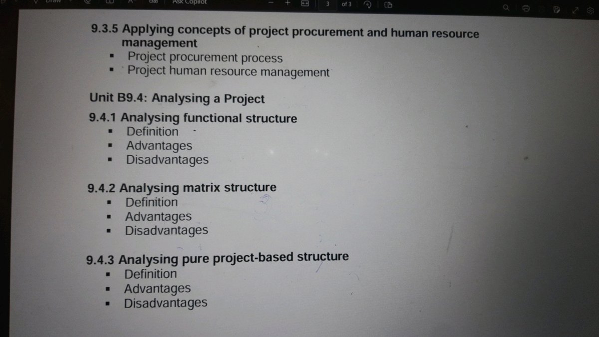 9.3.5 Applying concepts of project procurement and human resource managem..