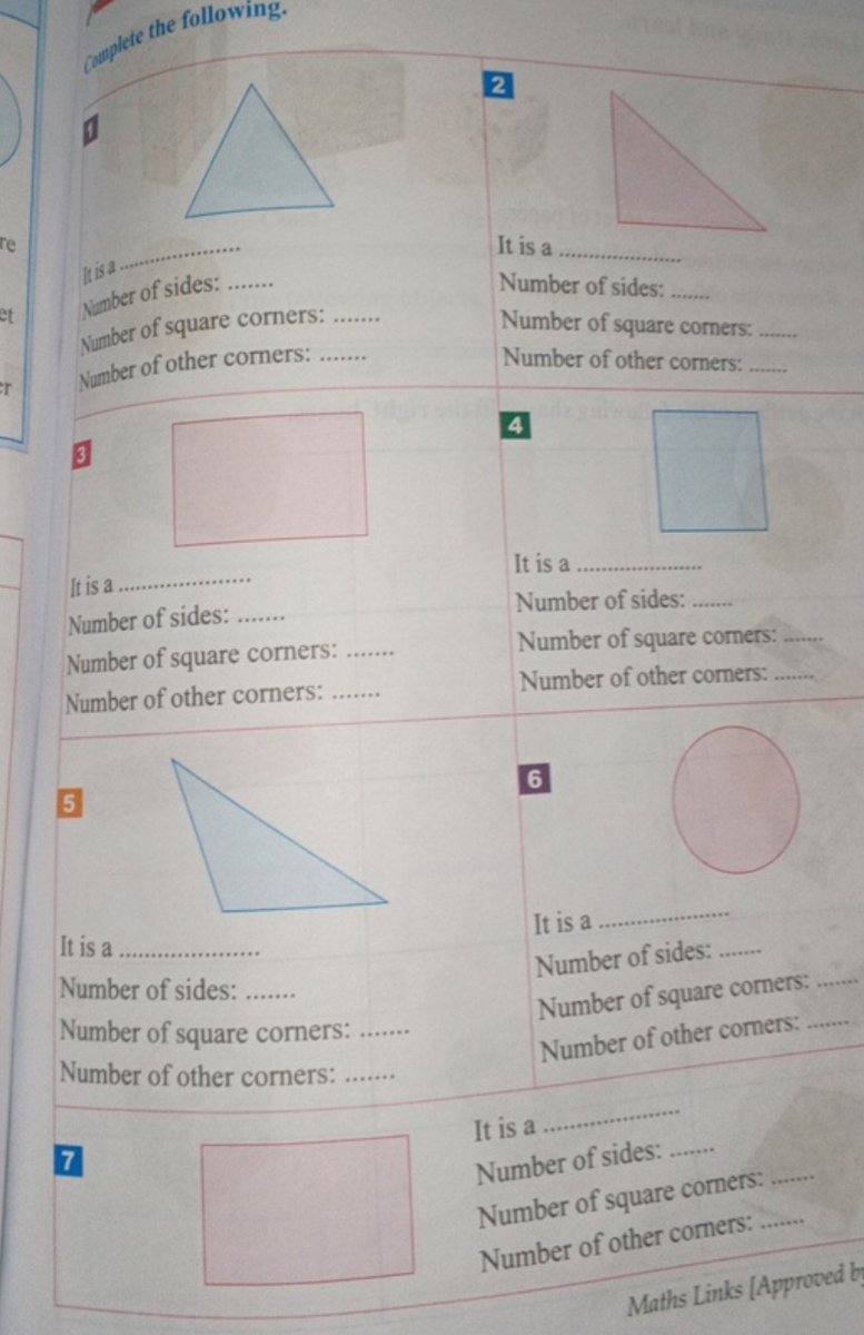 Complete the following: [Image of a triangle] It is a .................
