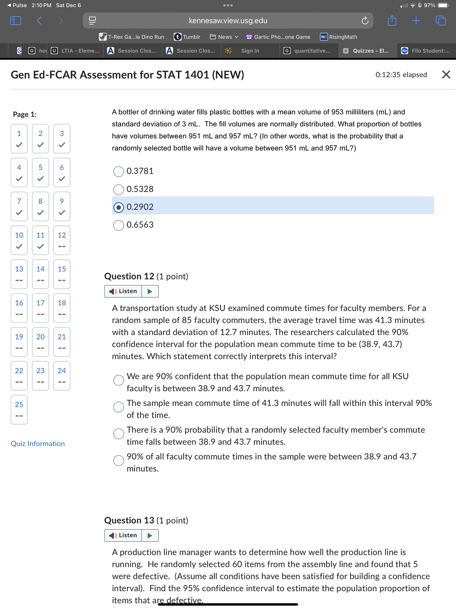 A bottler of drinking water fills plastic bottles with a mean volume of 9..