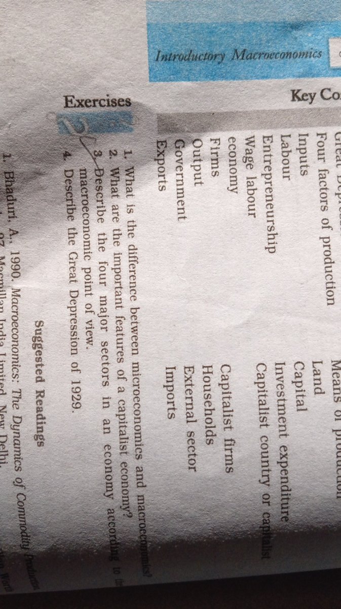 Exercises What is the difference between microeconomics and macroeconomi..