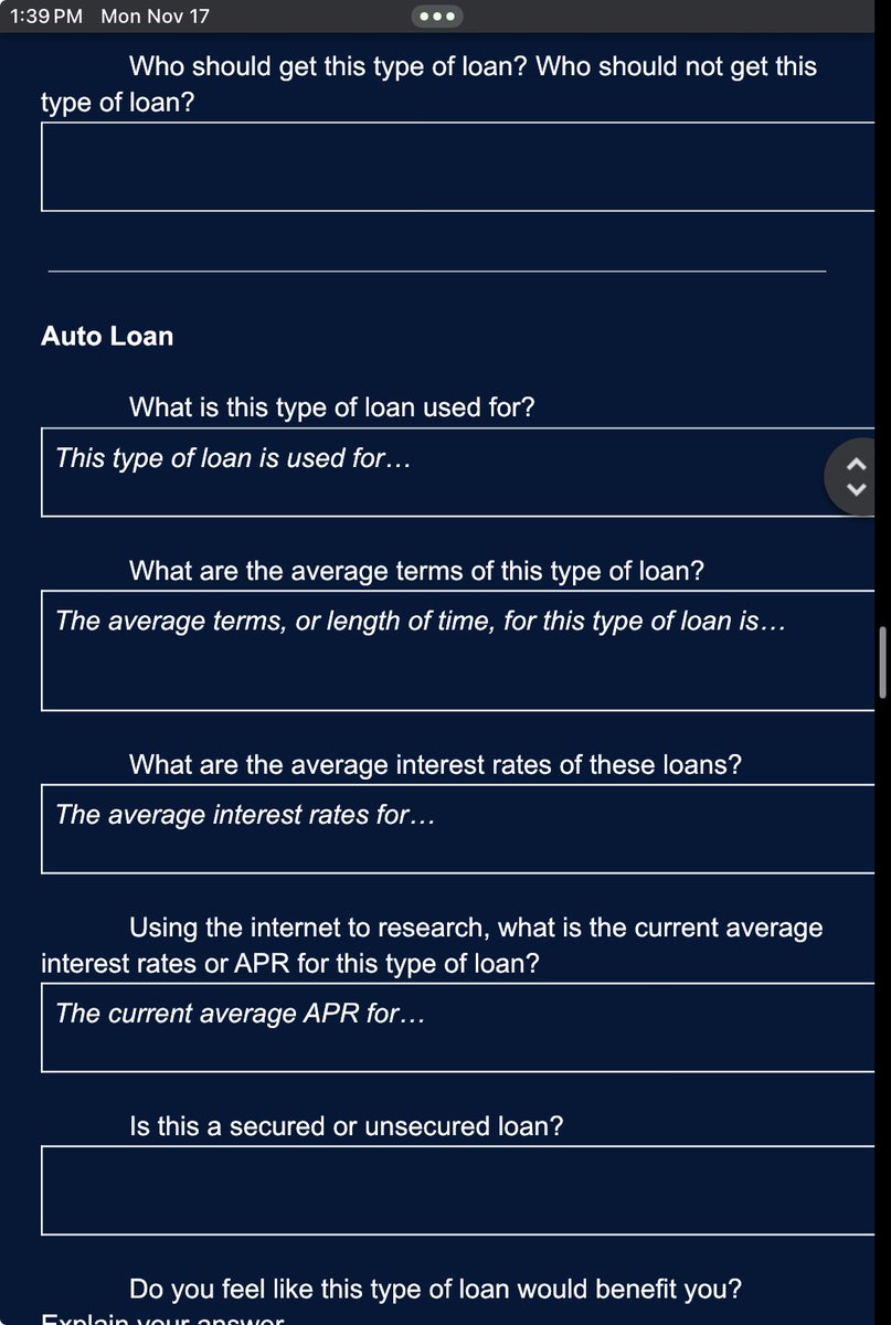 Who should get this type of loan? Who should not get this type of loan?
