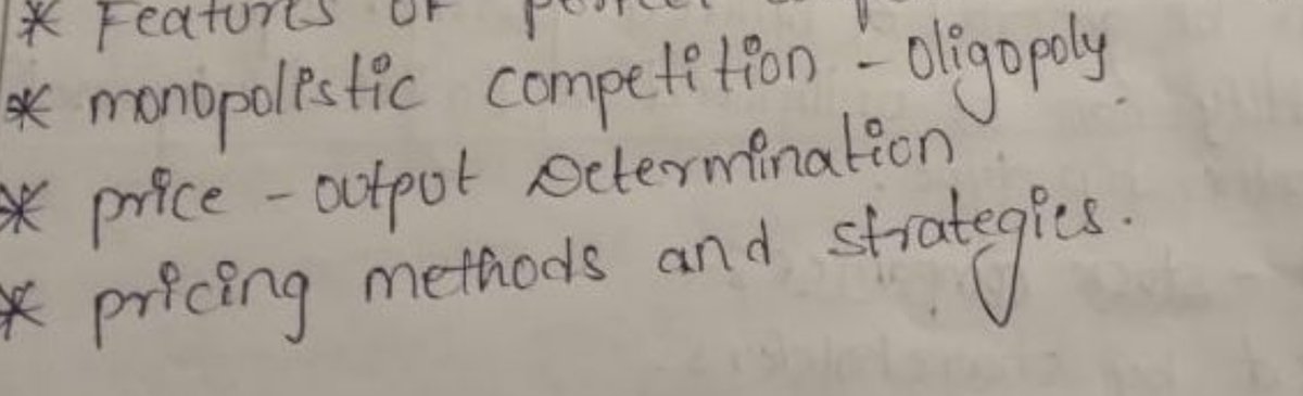 Features of perfect competition monopolistic competition - Oligopoly. pri..