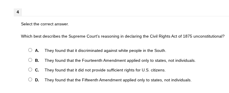 Select the correct answer. Which best describes the Supreme Court's reas..
