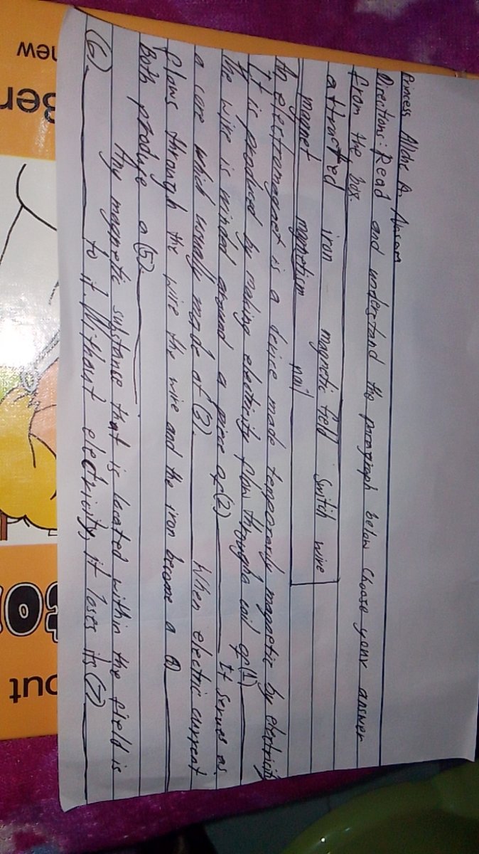 Directions: Read and understand the paragraph below. Choose your answer f..