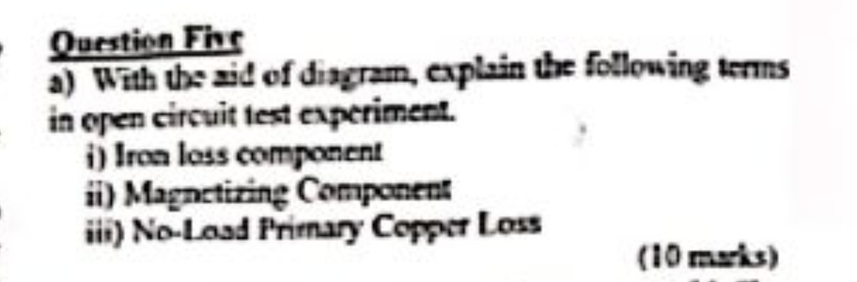 Question Five a) With the aid of diagram, explain the following terms in