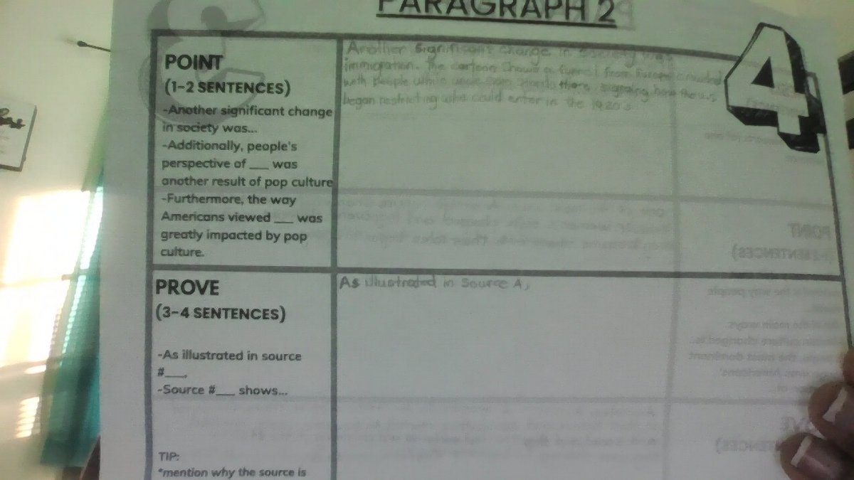 Here is a writing prompt for a paragraph about significant changes in soc..