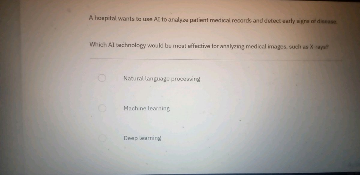 A hospital wants to use AI to analyze patient medical records and detect