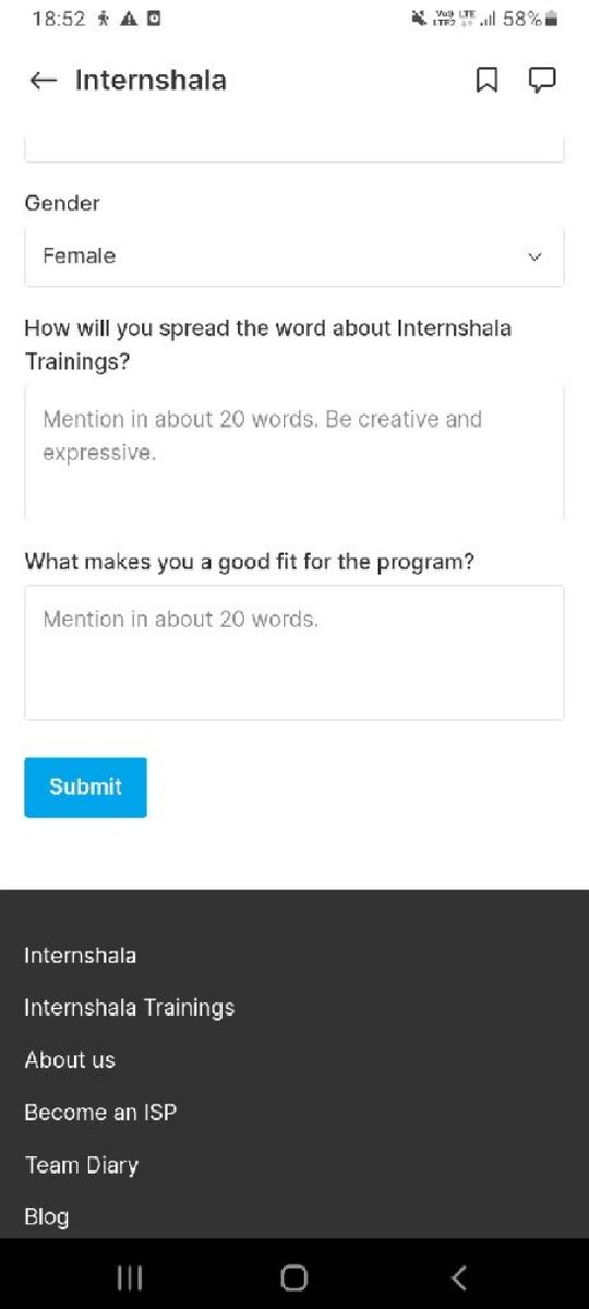 Here are two questions from an application form: How will you spread the..