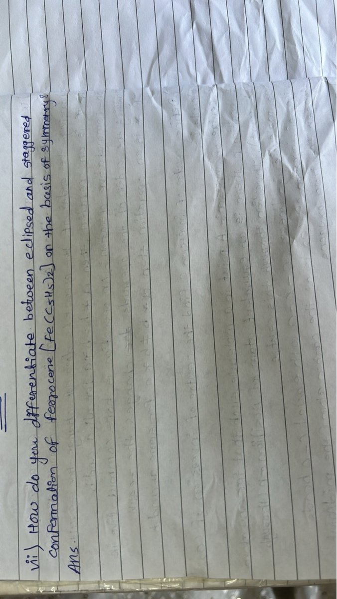 How do you differentiate between eclipsed and staggered conformation of f..