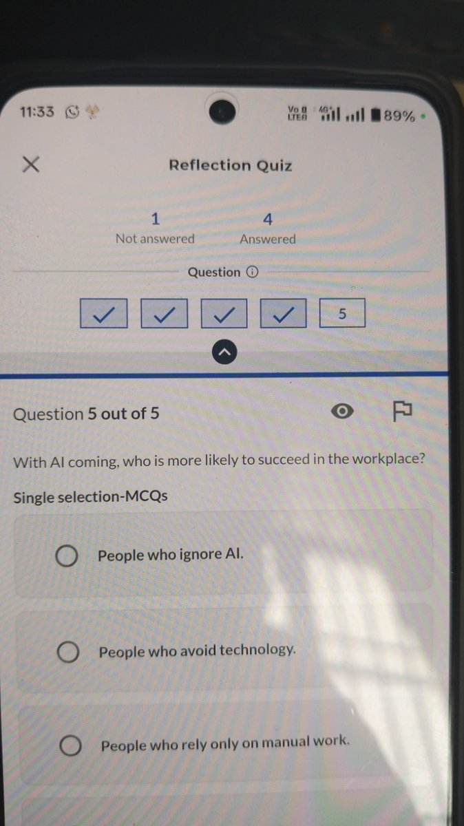 With AI coming, who is more likely to succeed in the workplace? Single s..