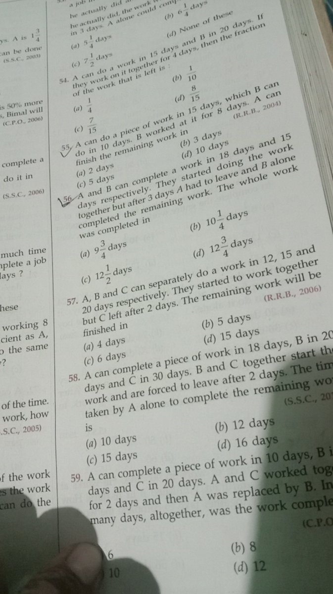 A and B can complete a work in 18 days and 15 days respectively. They sta..