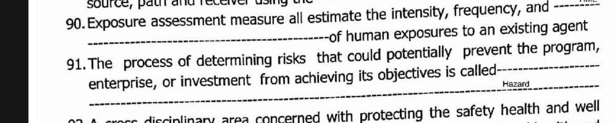 Exposure assessment measure all estimate the intensity, frequency, and