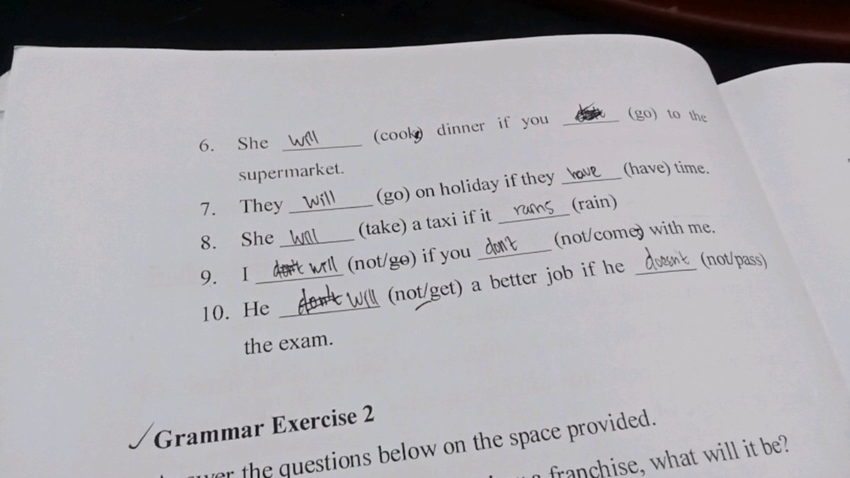 Complete the sentences with the correct form of the verbs in parentheses:..