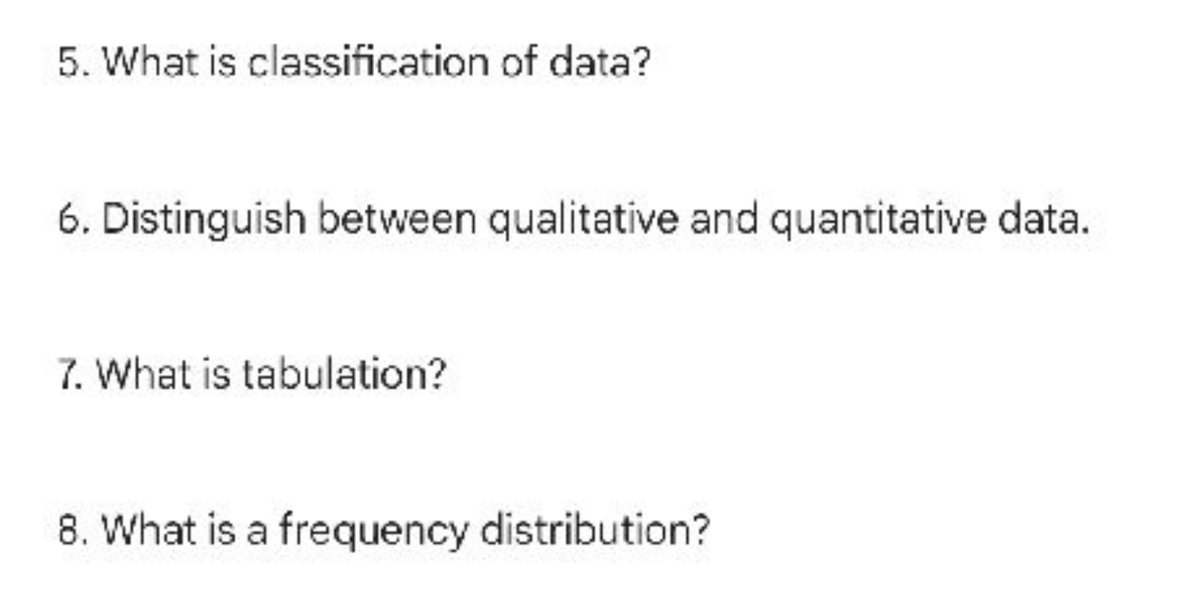 What is classification of data? Distinguish between qualitative and quant..