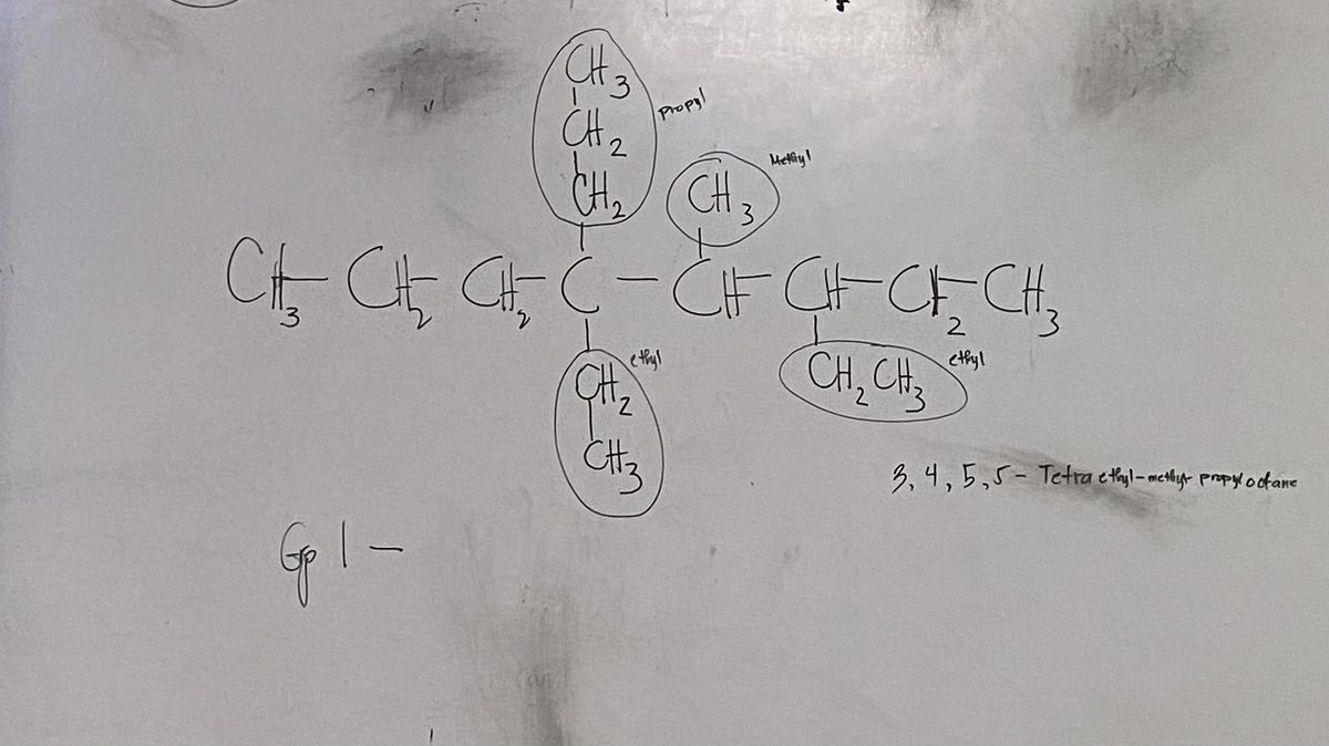 The image displays a chemical structure and a proposed IUPAC name: "3,4,5..