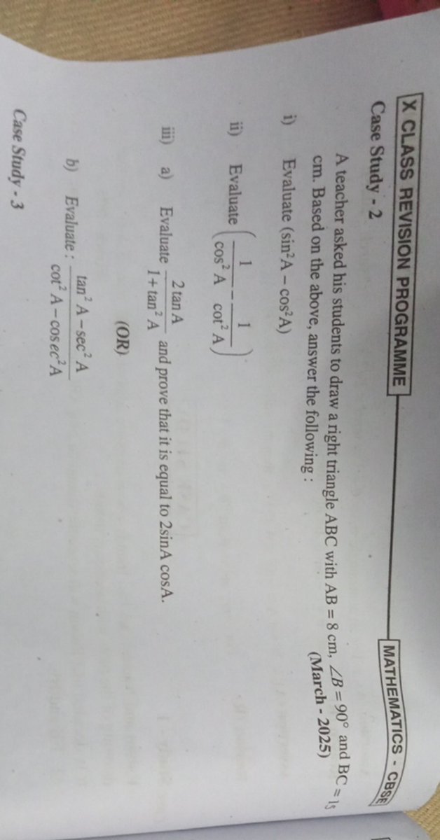 A teacher asked his students to draw a right triangle ABC with AB = 8 cm,..