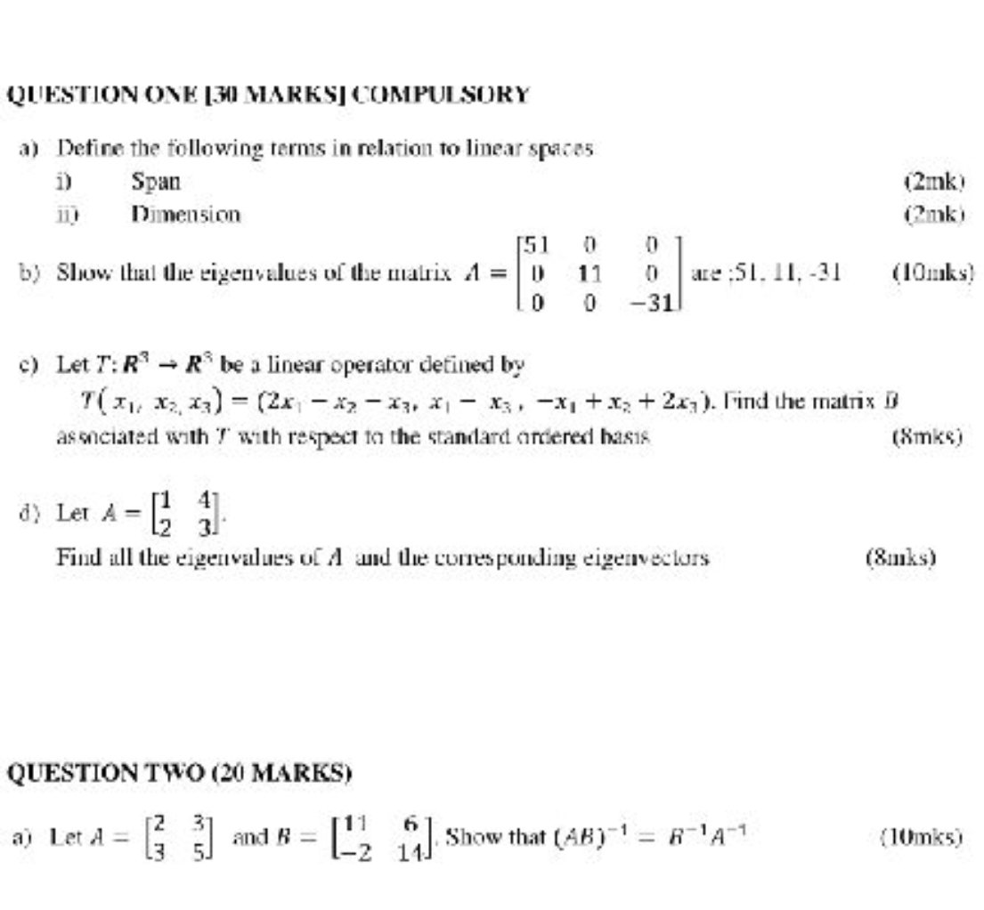 QUESTION ONE [30 MARKS] COMPULSORY a) Define the following terms in relat..