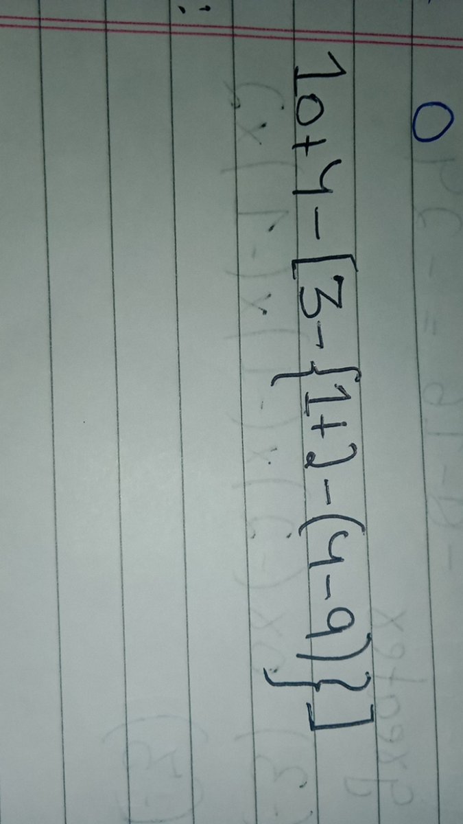 Simplify the expression: 10 + 4 - [3 - \{1 + 2 - (6 - 9)\}] | Filo