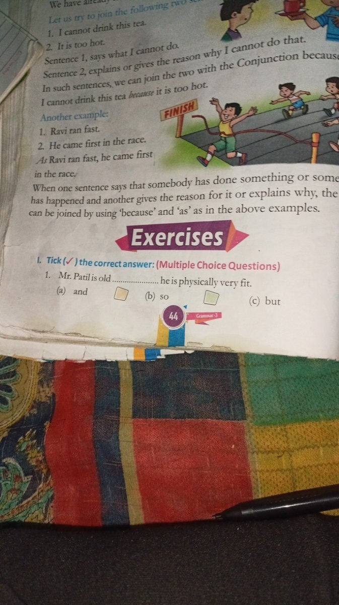 Here's the question: Exercises I. Tick ( ) the correct answer: (Multipl..
