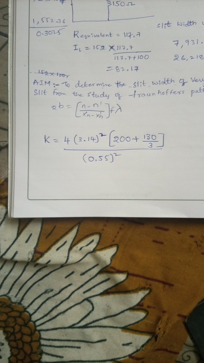 AIM: To determine the slit width of Very Slit from the study of Fraunhofe..