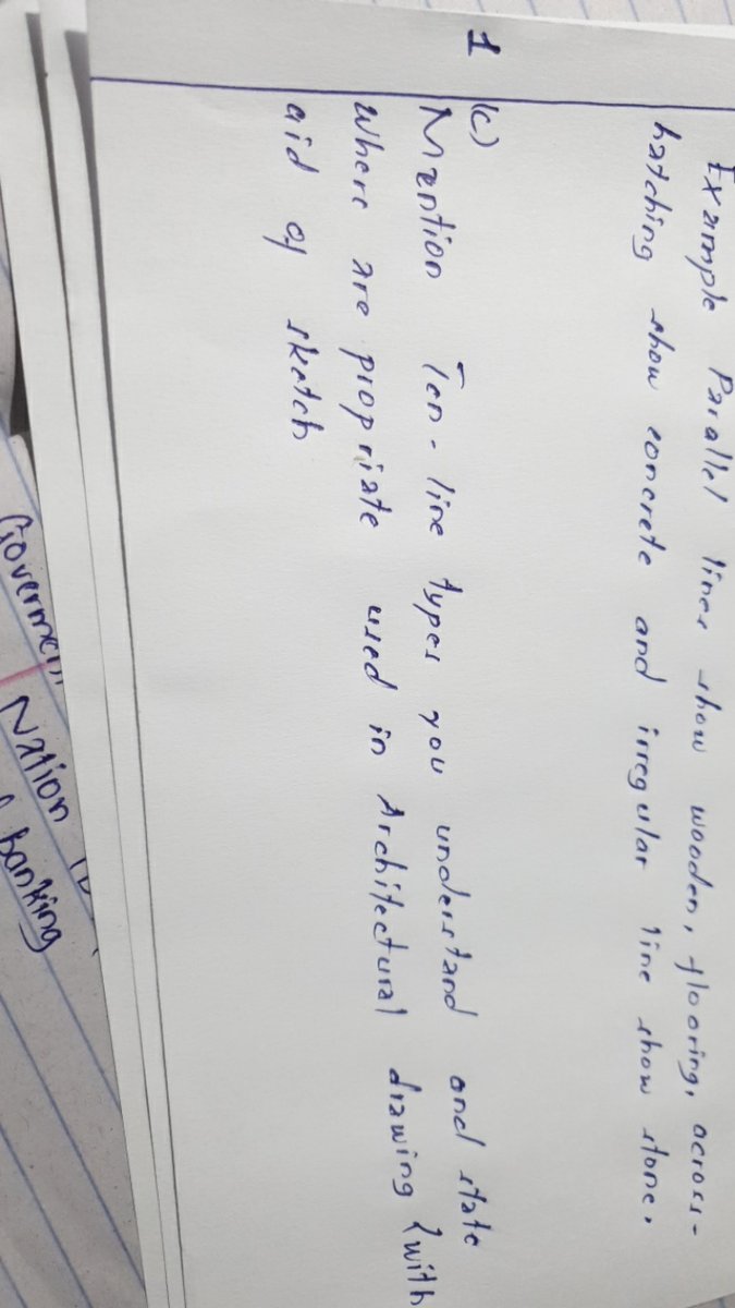1 (C) Mention ten line types you understand and state where are appropria..