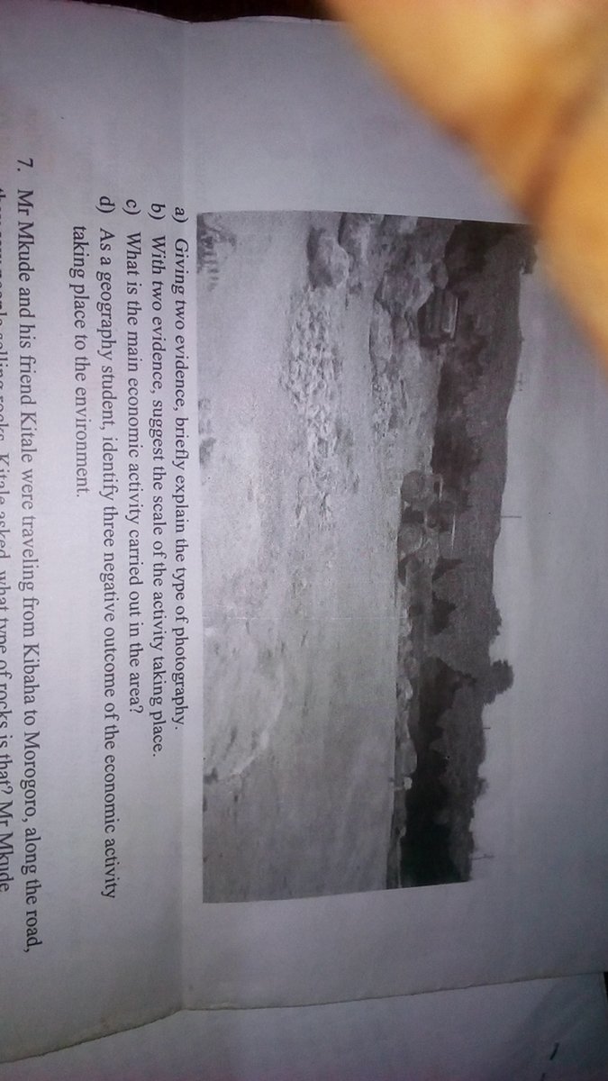 a) Giving two evidence, briefly explain the type of photography. b) With