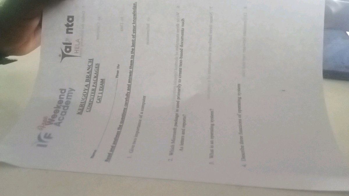 Read and analyze the questions carefully and answer them to the best of y..