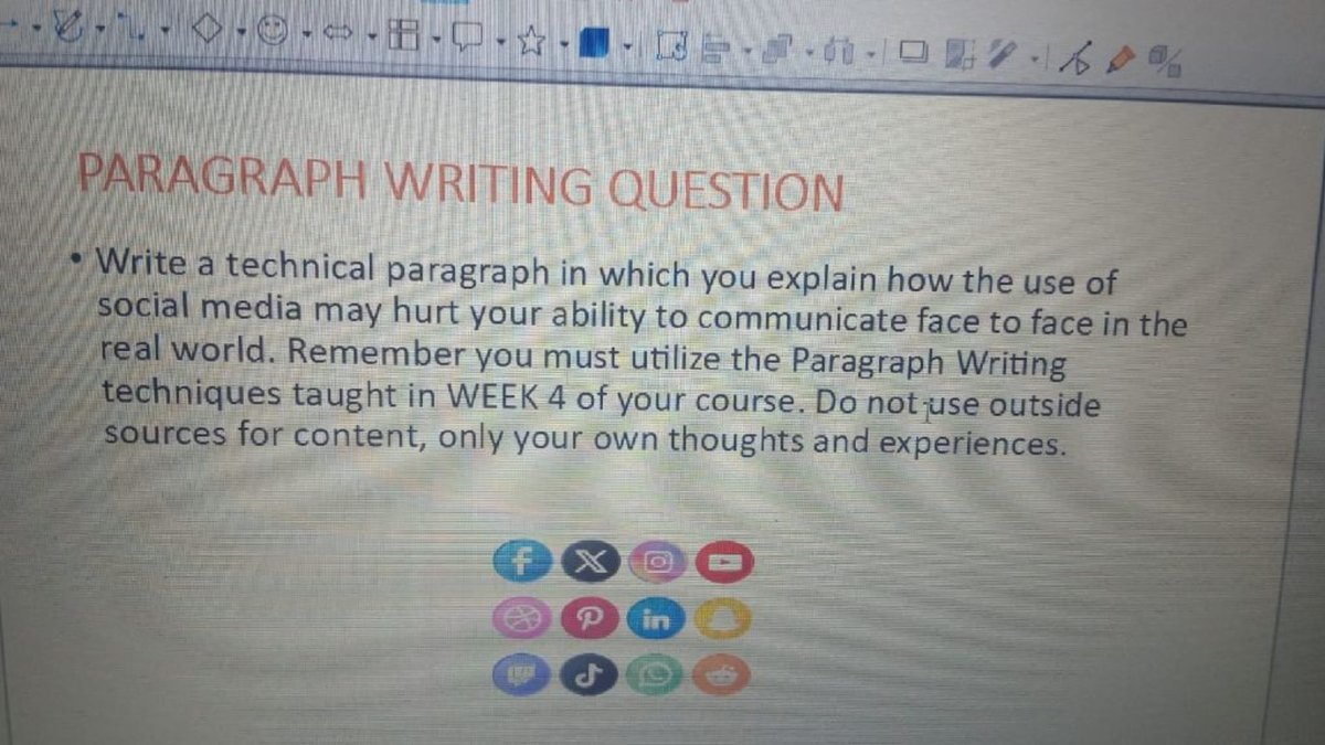 PARAGRAPH WRITING QUESTION Write a technical paragraph in which you expl..