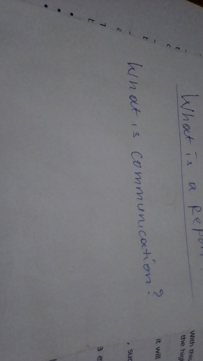 What is a Report? What is communication? | Filo