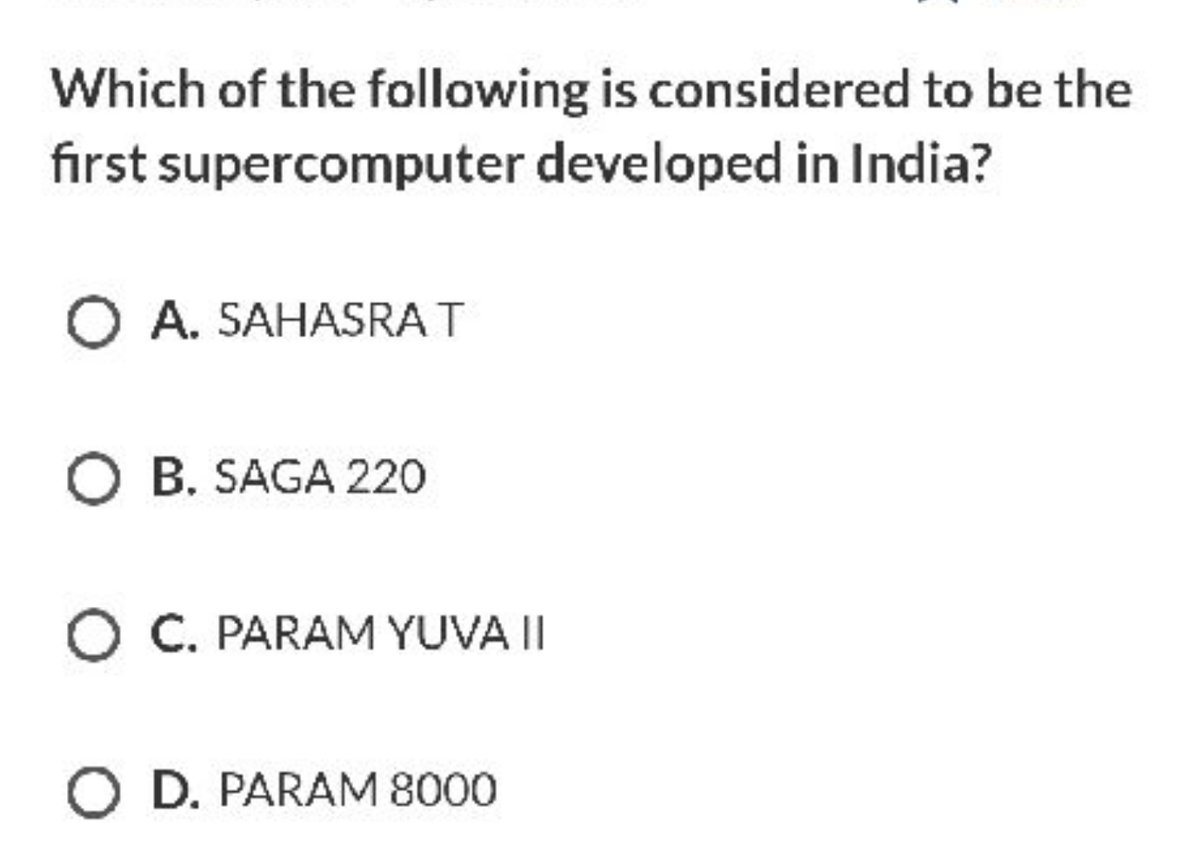 Which of the following is considered to be the first supercomputer develo..