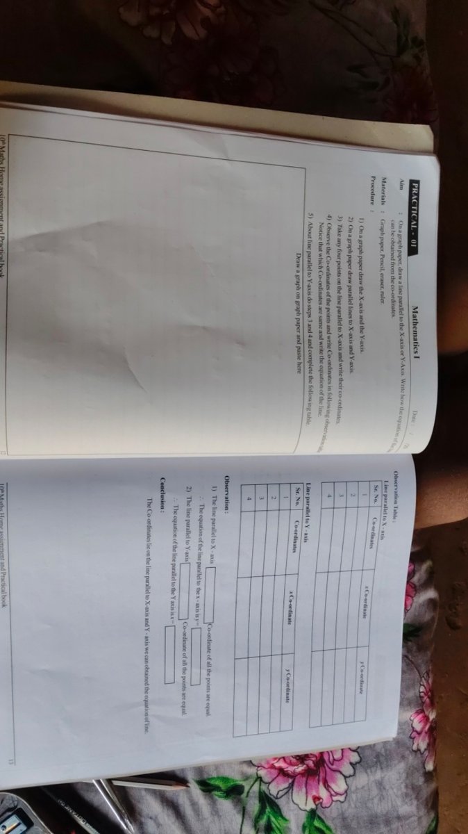 PRACTICAL - 01 Aim: On a graph paper, draw a line parallel to the X-axis..