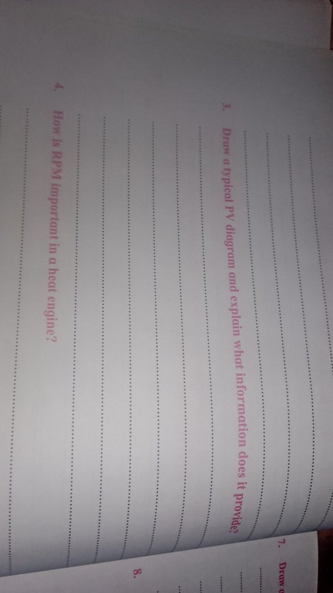 Draw a typical PV diagram and explain what information does it provide? H..