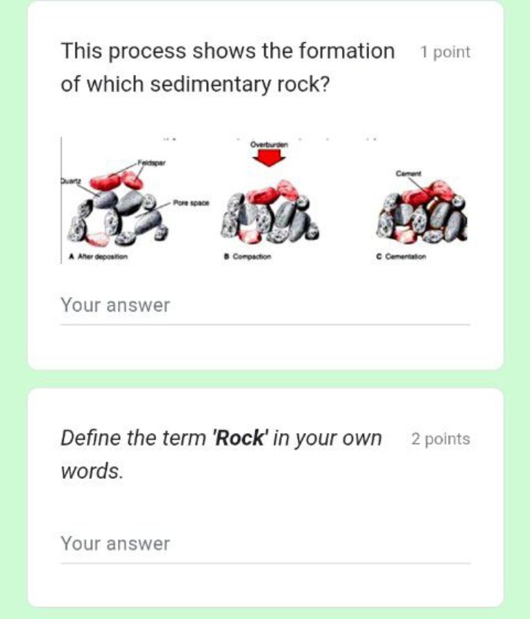 This process shows the formation of which sedimentary rock? Define the t..