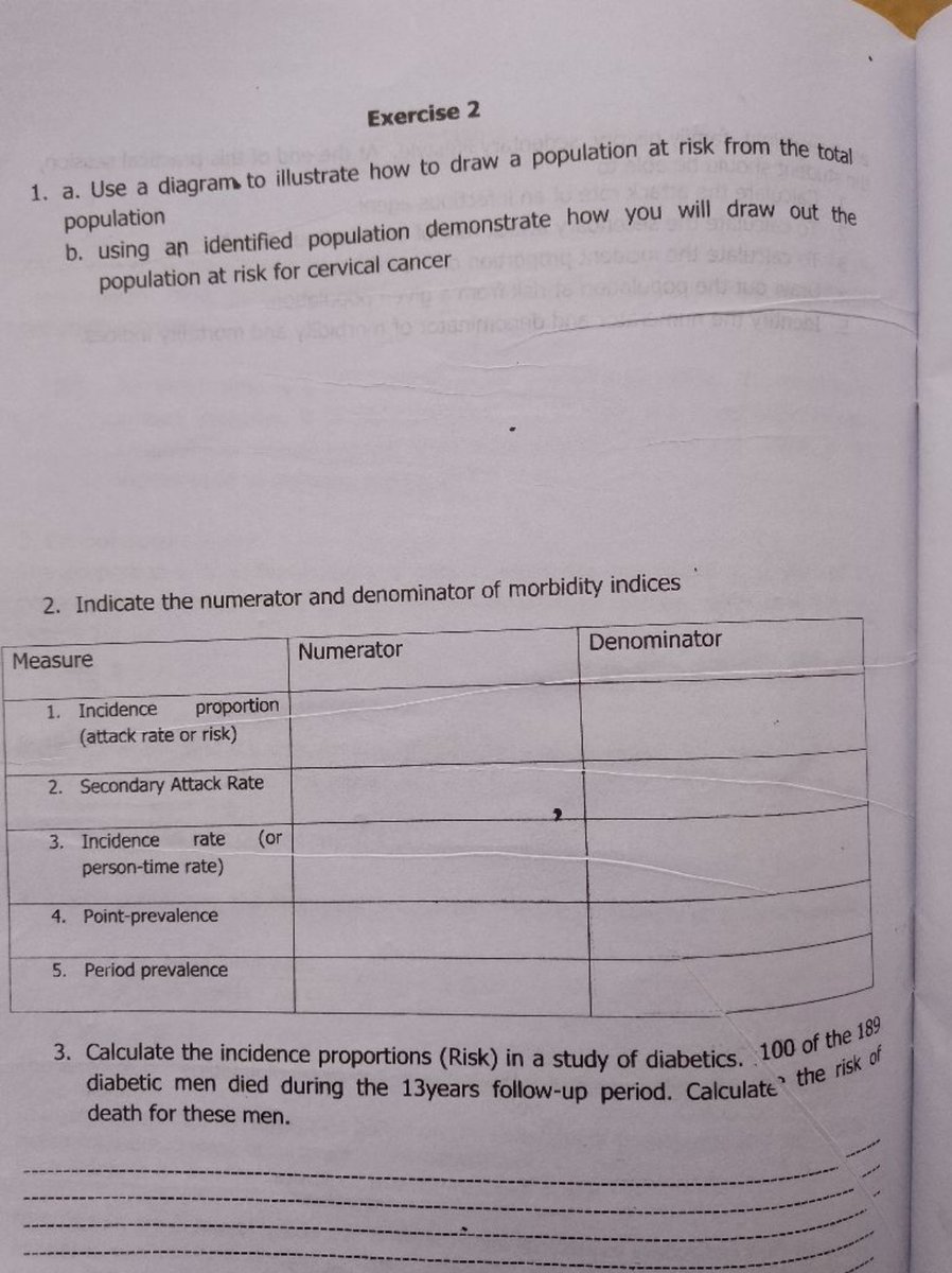 Exercise 2 a. Use a diagram to illustrate how to draw a population at ri..