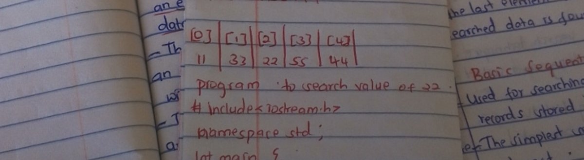 Given the following array: | Index | 0 | 1 | 2 | 3 | 4