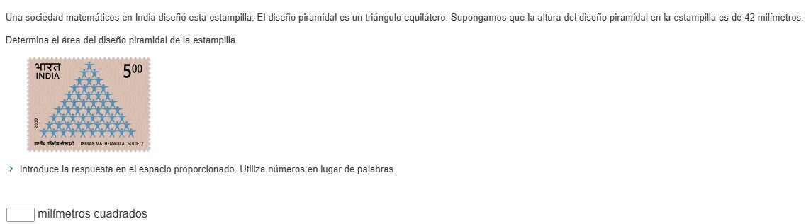 Una sociedad matemáticos en India diseñó esta estampilla. El diseño piram..