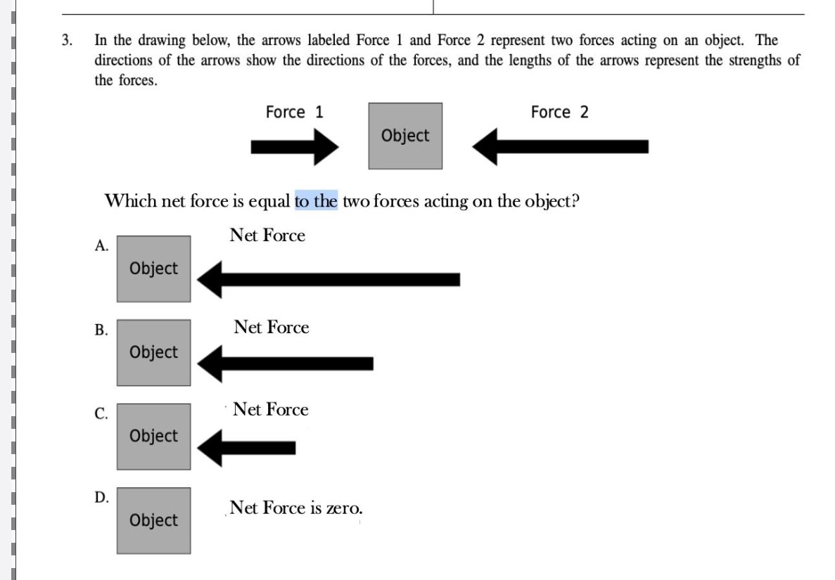 In the drawing below, the arrows labeled Force 1 and Force 2 represent tw..