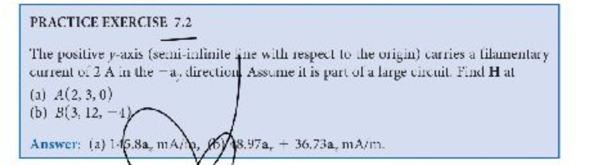 PRACTICE EXERCISE 7.2 The positive y-axis (semi-infinite line with respe..