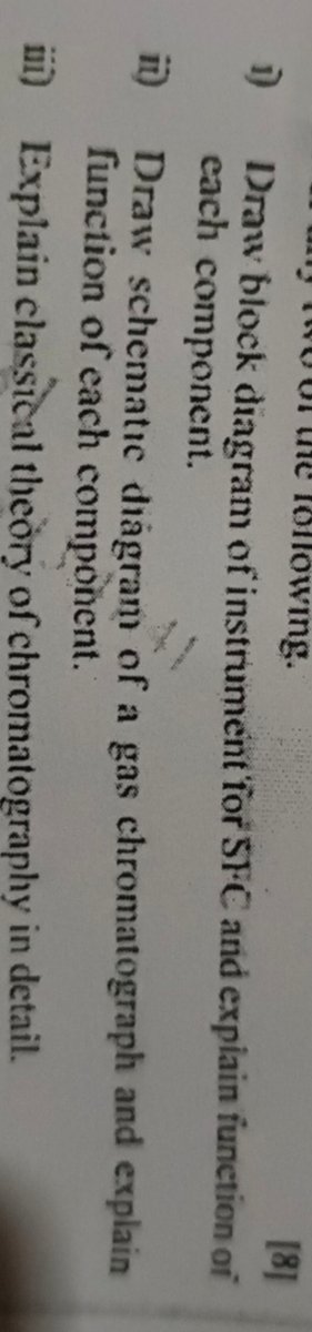 Answer any two of the following: i) Draw block diagram of instrument for..