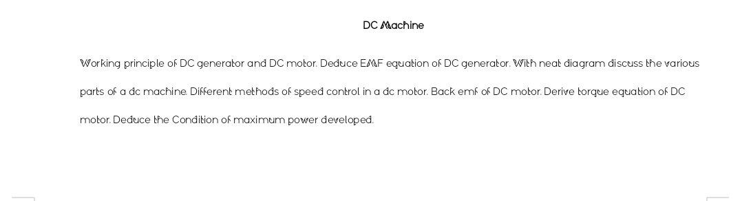 DC Machine Working principle of DC generator and DC motor. Deduce EMF eq..