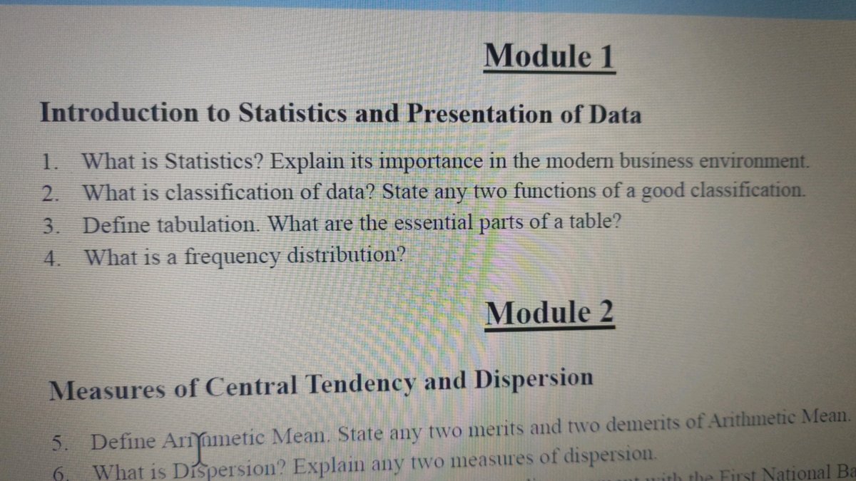 Module 1 Introduction to Statistics and Presentation of Data What is Stat..