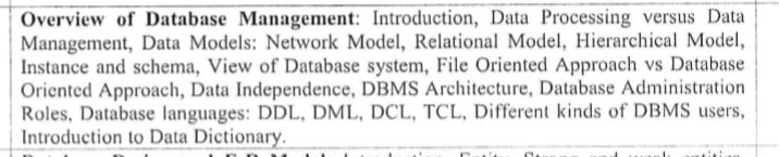 Most important questions for RDBMS final examination BCA 3rd sem based on..