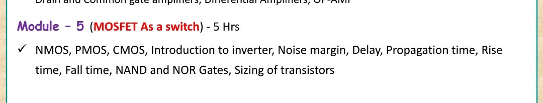 Explain all the topics mentioned in Module 5 (MOSFET As a switch) with ba..