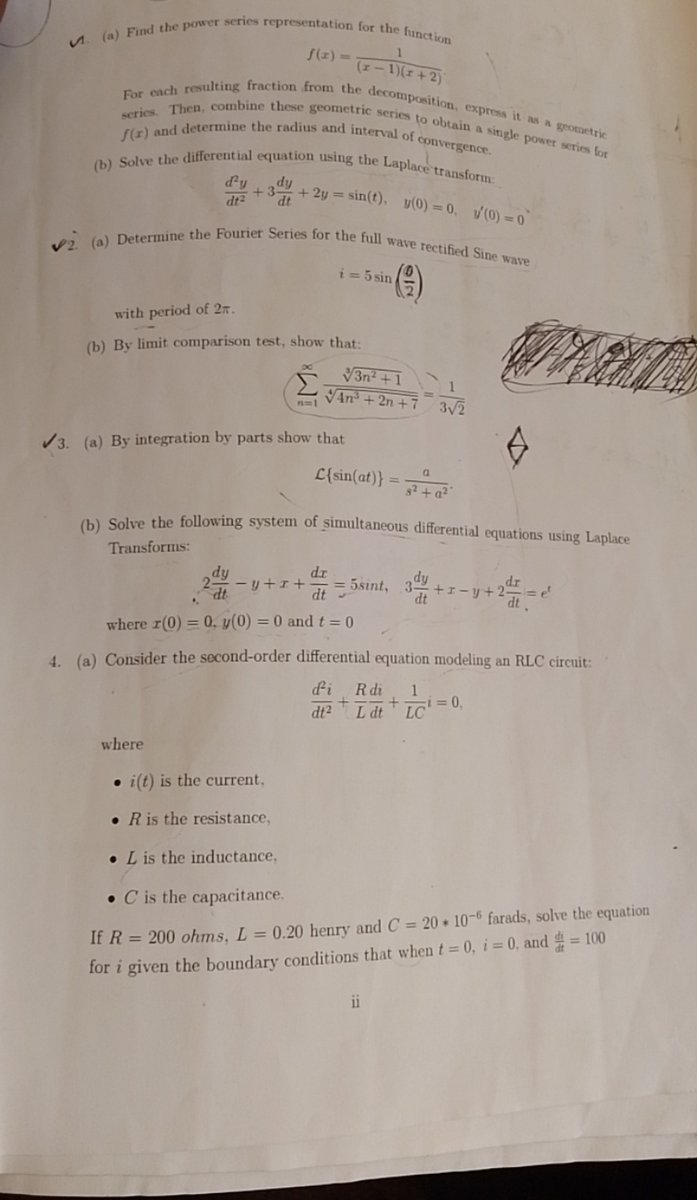 (a) Find the power series representation for the function f(x) = \frac{1}..