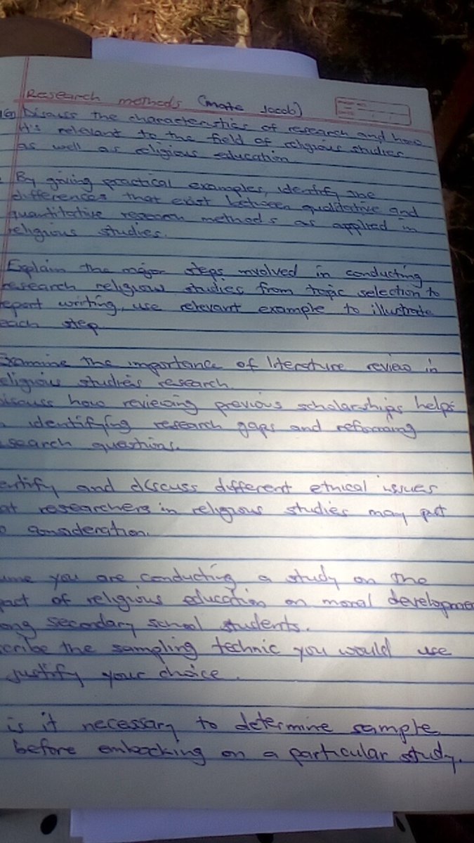 Research methods (mate Jacob) Discuss the characteristics of research an..